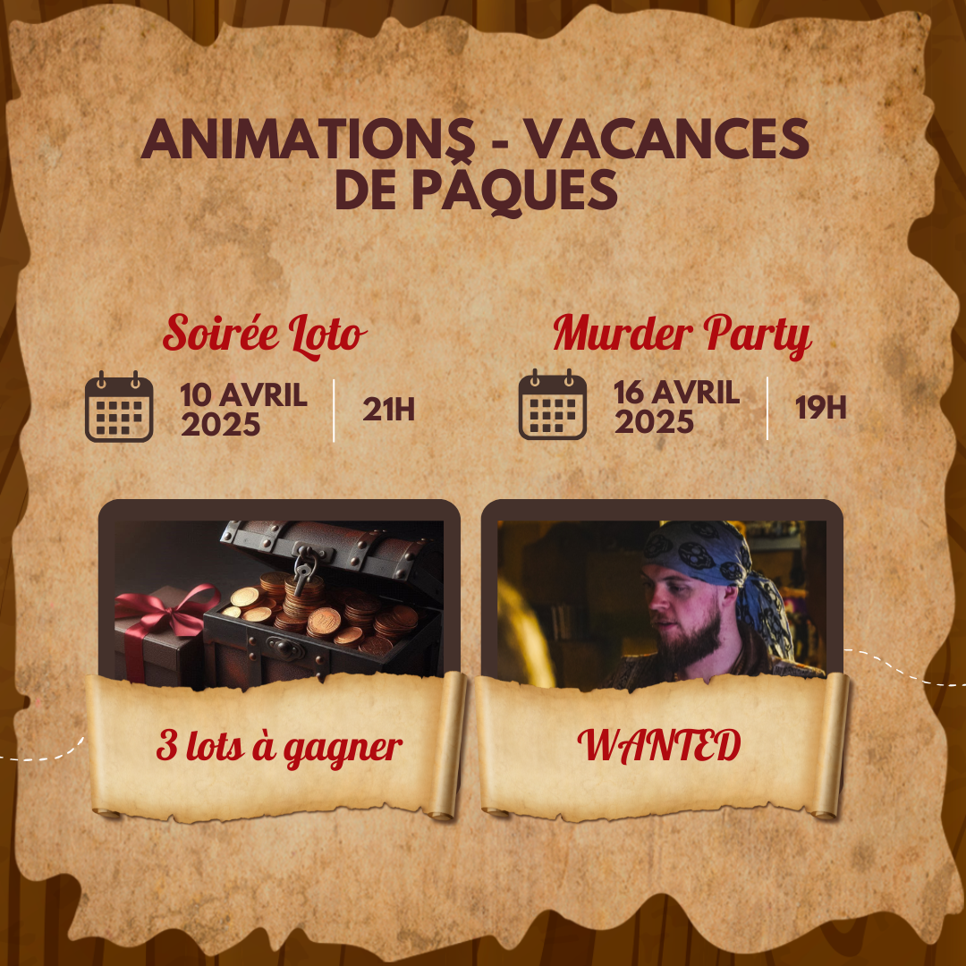 Notre Carte - Pirates Paradise Lille menu
